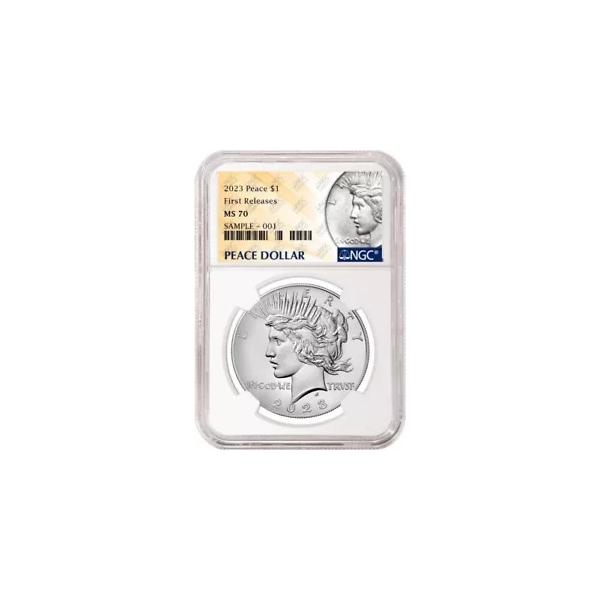 2023 P 未流通ピース シルバー ダラー NGC MS70 初回リリース FR (OGP 付き)