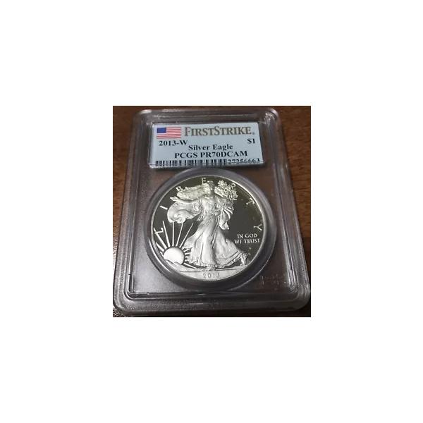 2013-W 1オンス シルバー アメリカン イーグル ドル - PCGS PR 70 DCAM