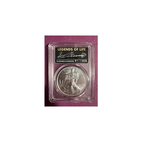 2021 PCGS MS70 T-1 シルバー イーグル ウラジミール ゲレーロ サイン入り