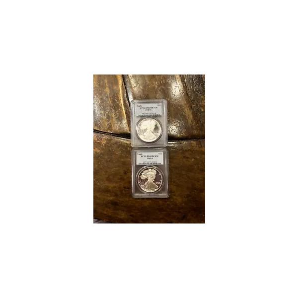 1989-S アメリカン シルバー イーグル ドル PR69DCAM PCGS プルーフ 69 ディープ カメオ