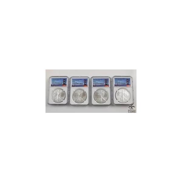 ロット 4: 2011 〜 2014 シルバー イーグル 1 オンス コイン NGC MS70 がサンフランシスコ造幣局で発見されました。