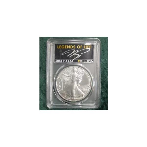 タイプ 2 2021 PCGS MS 70 シルバー イーグル ドル、マイク ピアッツァ サイン入り、1 オンス シルバー
