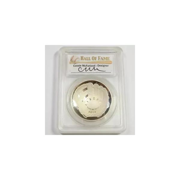 2014 P PCGS PR70 DCAM - シルバー野球殿堂コム ドル コイン #47501A