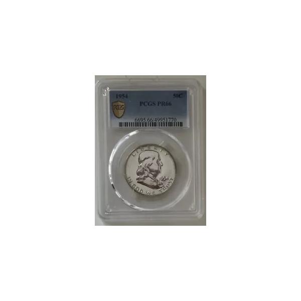 1954 プルーフ フランクリン ハーフダラー 50C、PCGS PR66
