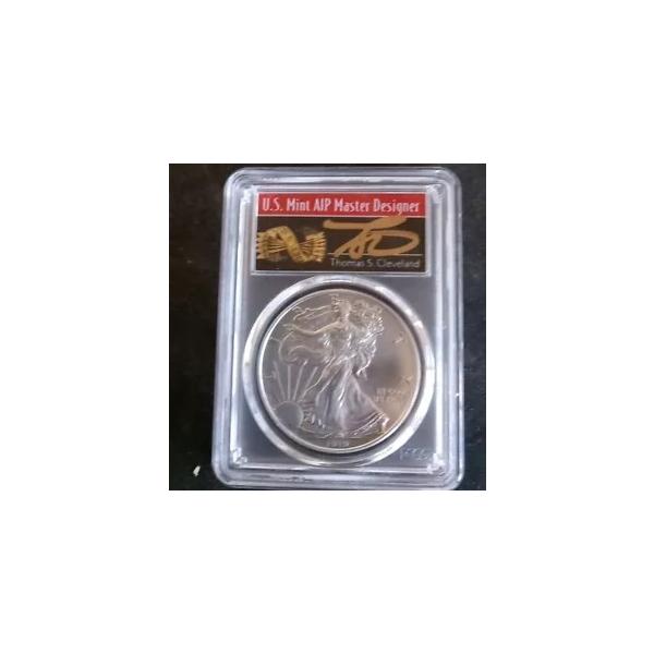2019 シルバー イーグル PCGS MS70 トーマス クリーブランド 発行初日アローズ ラベル