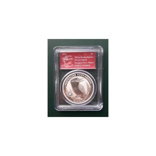 2012 オーストラリア クッカバラ 1 オンス 999 シルバー コイン PCGS MS 70 ドラゴン プリヴィ F ストライク