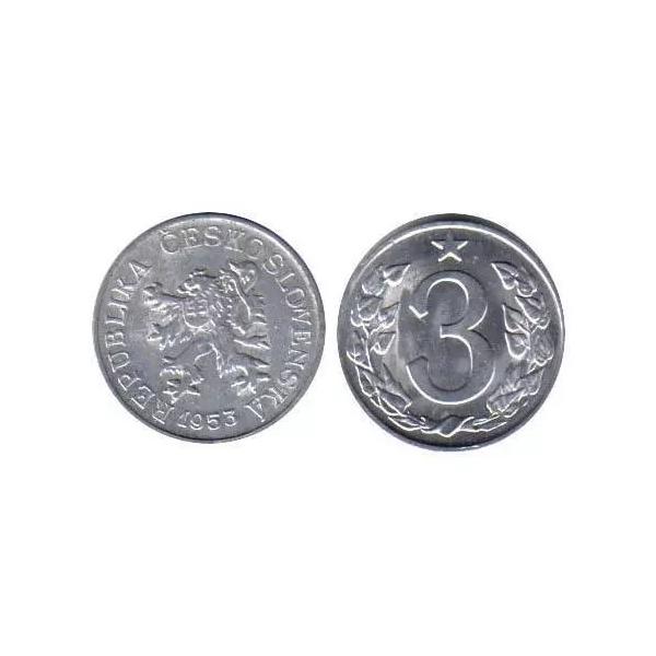 チェコスロバキア KM36 および KM52 (VF-XF) 3 ハレル コイン 80 枚セット! ????