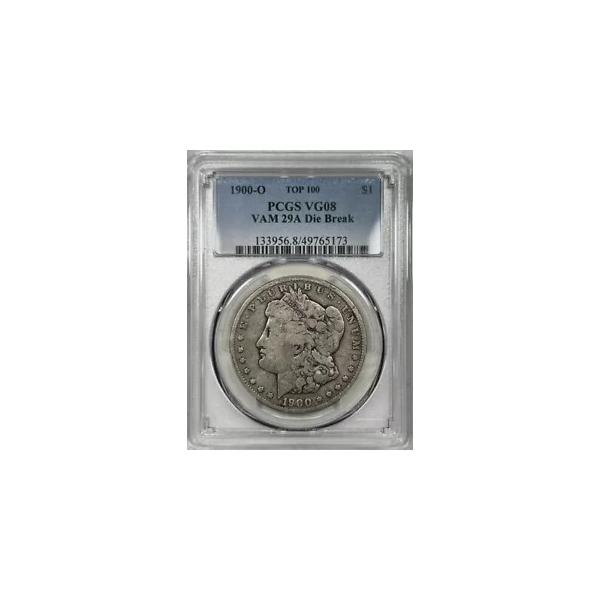 1900-O モーガン ドル VAM 29A ダイブレーク トップ 100 $1 シルバー PCGS VG08 (D217)