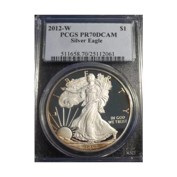 PCGS 2012 W アメリカン シルバー イーグル ドル 米国造幣局 コイン PR70-DCAM