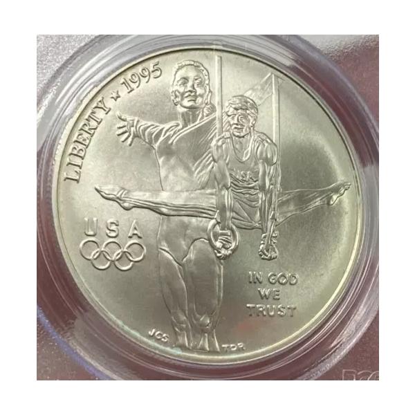 1995 D シルバー 1 ドル体操オリンピック記念ドルコイン PCGS MS69