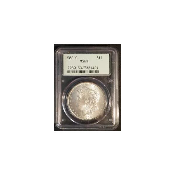1902 **O** モーガン シルバー ダラー **PCGS MS63 ブライト ホワイト** ** 217