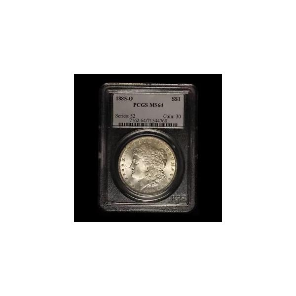 1885-O $1 モルガン シルバー ダラー PCGS MS64 - 送料無料 米国