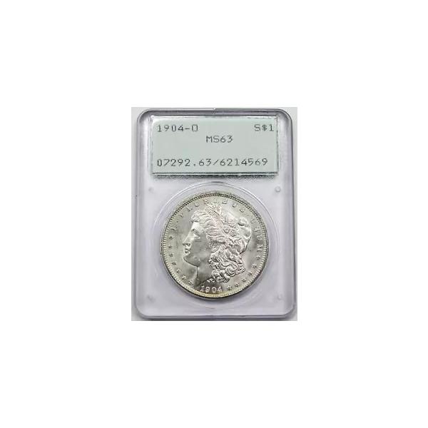 1904年 O モーガン シルバー ダラー PCGS MS-63 ラトラー OGH
