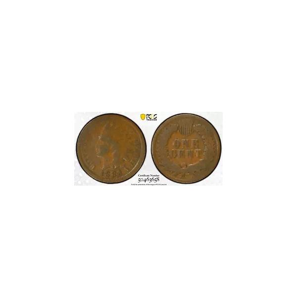 1886 タイプ 1 P 位置ずれしたダイ観察エラー インディアン ヘッド セント PCGS G 04