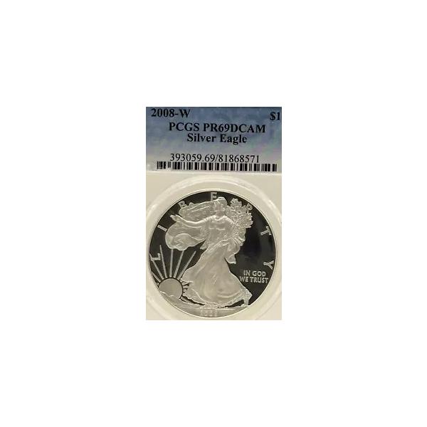 2008 W シルバー イーグル プルーフ PCGS PR69 DCAM #2245