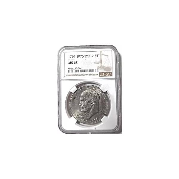 1776-1976 タイプ 2 $1 ms 63 NGC