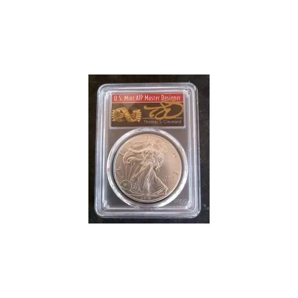 2019 $1 シルバー イーグル ファースト ストライク クリーブランド アローズ 1/1000 PCGS MS 70