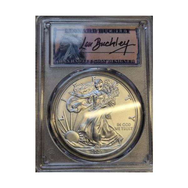 2021 MS70 FDOI PCGS シルバー イーグル タイプ 1 レン バックリー $1