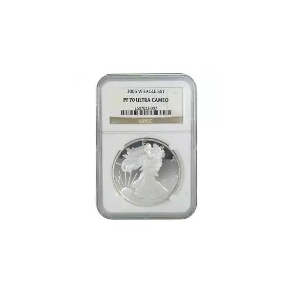 2005 W アメリカン シルバー イーグル PF 70 UCAM NGC プルーフ $1 SKU:CPC9460