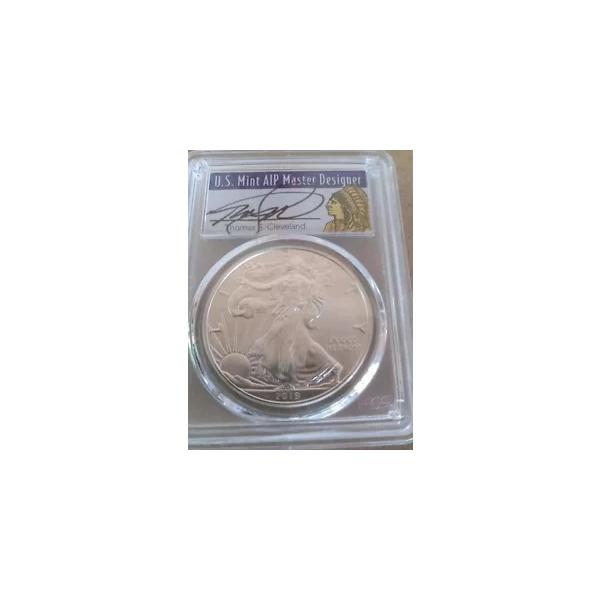 2019 シルバー イーグル ファースト ストライク PCGS MS70 1 OF 1000 トーマス クリーブランド ネイティブ