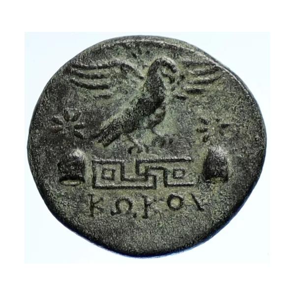 APAMEIA PHRYGIA アテナ ジェミニ キャップ DIOSCURI イーグル古代古いギリシャのコイン i107595