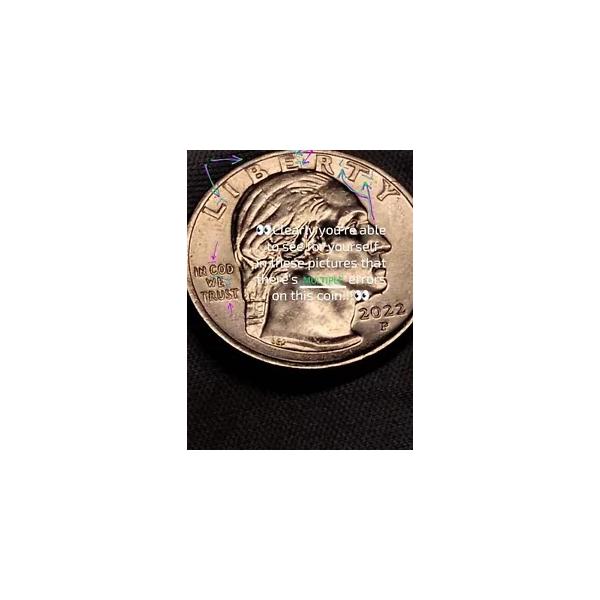 DoubleDie 2023 P Jovita Idar クォーター「IN COD WE TRUST」エラー +DD??「LIBERTY」