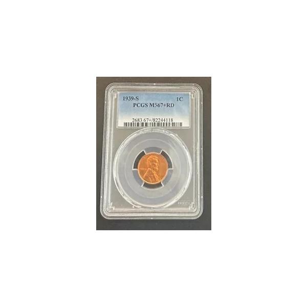 1939-S 1C PCGS MS67+RD スモール セント - 0068