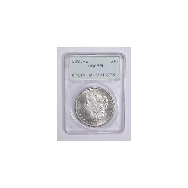 MS65 PL 1880-S モーガン シルバー ダラー PCGS ラトラー アップグレード? *0329
