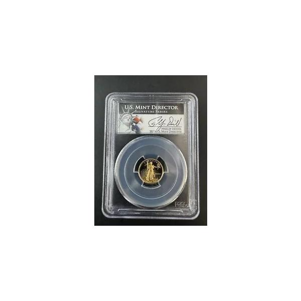 米国 1989 P $5 アメリカン ゴールド イーグル 1/10 オンスプルーフ PCGS PR 70 DCAM 希少 * DIEHL