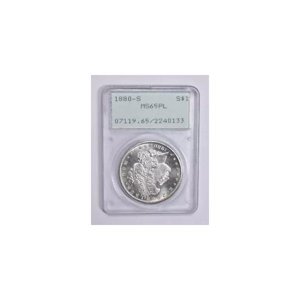 MS65 PL 1880-S モーガン シルバー ダラー PCGS ラトラー アップグレード? *0304