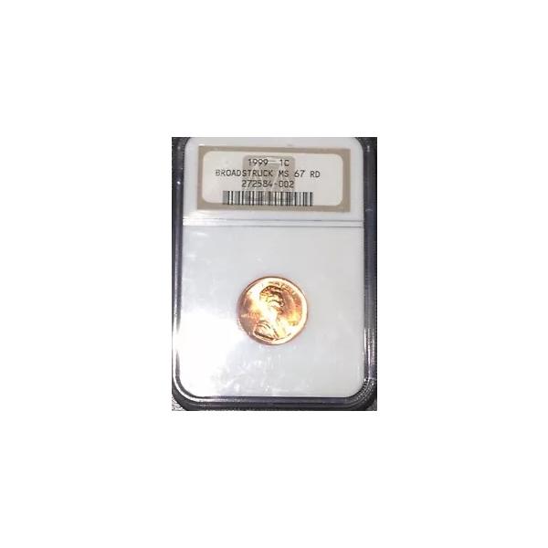 1999-P 1C NGC MS67RD ブロードストラック ミント エラー - RicksCafeAmerican.com