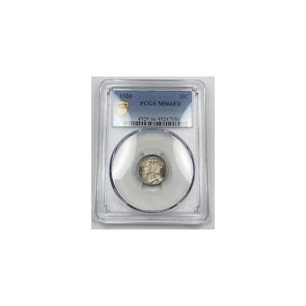 1920 マーキュリー シルバー ダイム 10C PCGS MS66FB- ハイグレード アーリーデイト！