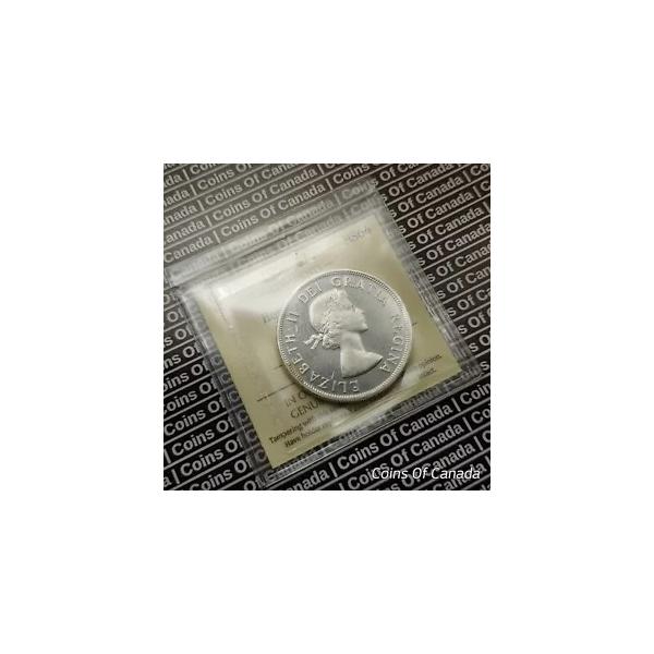 1956 カナダ $1 シルバー ダラー ICCS MS 64 ヘビー カメオ - レア コイン! #カナダのコイン