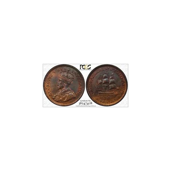 南アフリカ 1928年 ペニー PCGS MS63 BN キーデイト 希少！