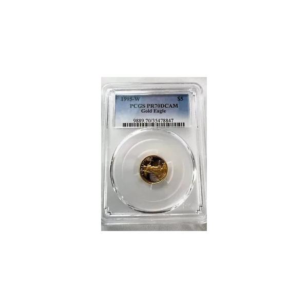 1995W $5 アメリカン ゴールド イーグル 1/10 オンス ゴールド PCGS PR70 DCAM
