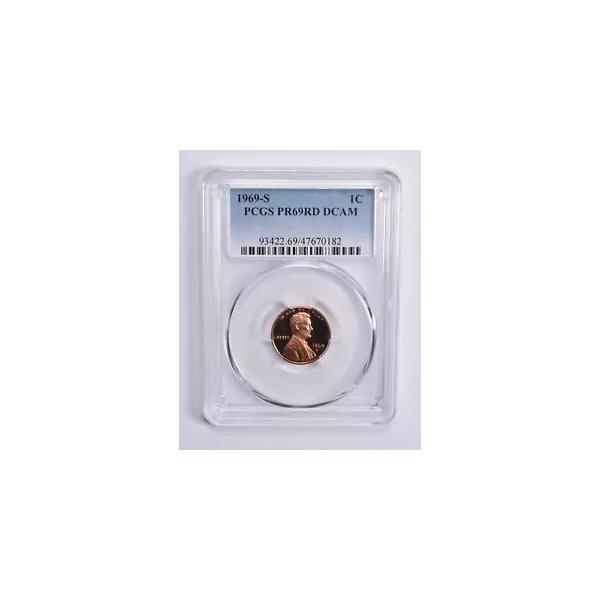 PR69 RD DCAM 1969-S リンカーン記念セント PCGS ブルーラベル