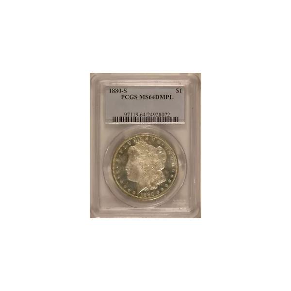 1880-S 「モーガン」 1 ドル銀貨 PCGS MS64DMPL