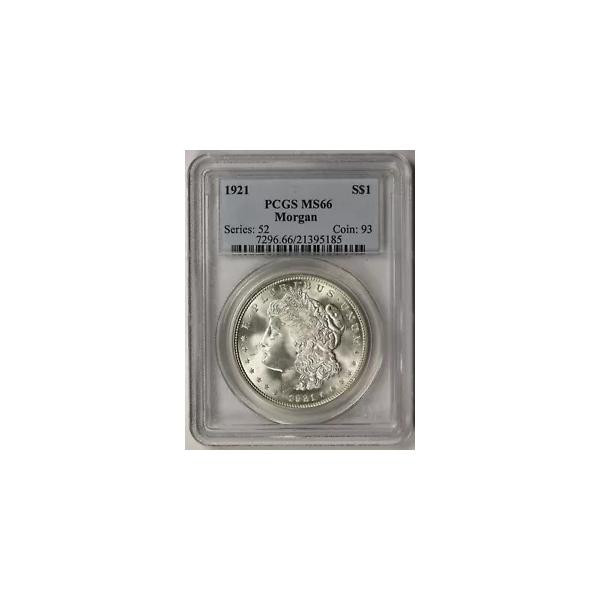 1921 モルガン ドル $1 MS 66 PCGS