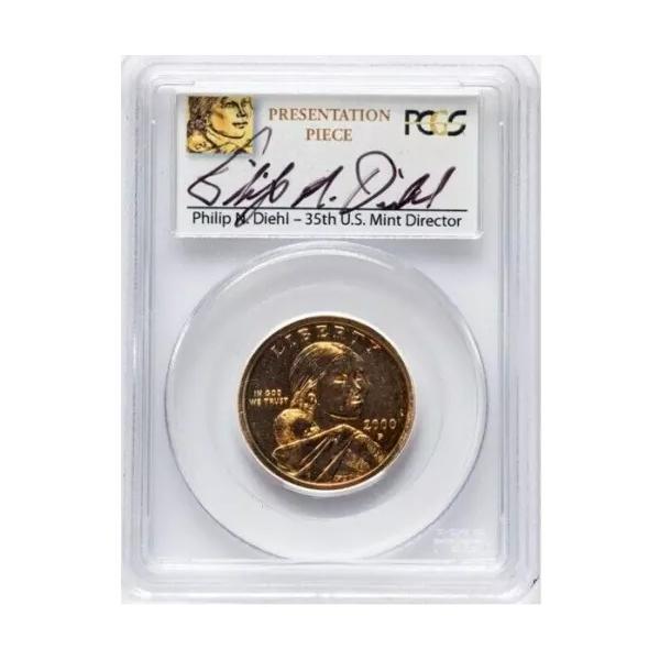 2000-P GOODACRE プレゼンテーション * PCGS SP67 * SACAGAWEA ドル $1 Diehl 署名