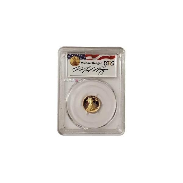 1990-P 1/10 オンス ゴールド $5 アメリカン イーグル PCGS PR69DCAM マイケル ライガン シグネチャー コイン