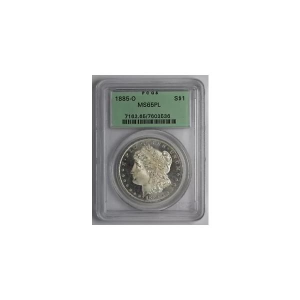 1885 O モーガン シルバー ダラー PCGS MS65 PL