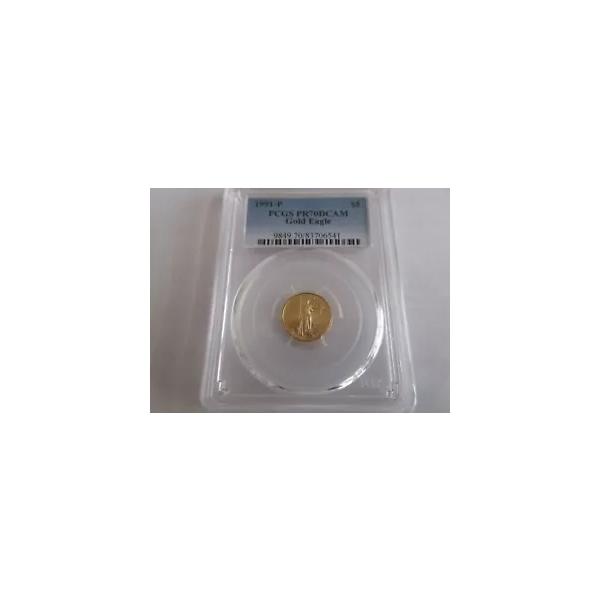 1991-P ゴールド イーグル $5 PCGS PR70DCAM