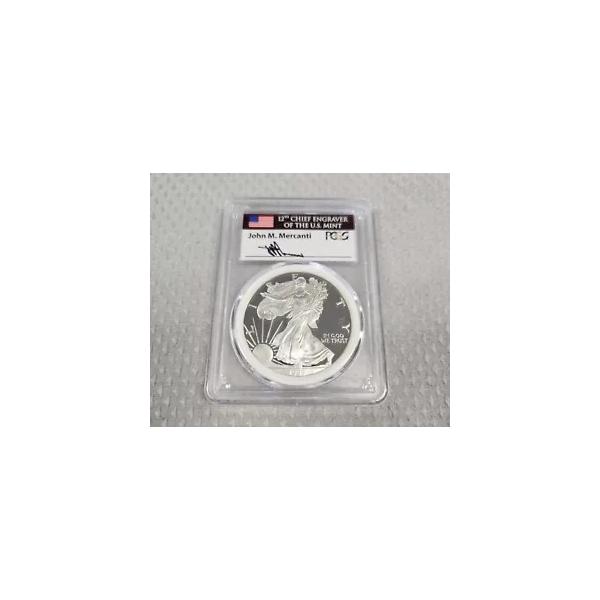 1999-P プルーフ シルバー イーグル PCGS PR70 DCAM ジョン メルカンティ ミント エングレイバー シリーズ