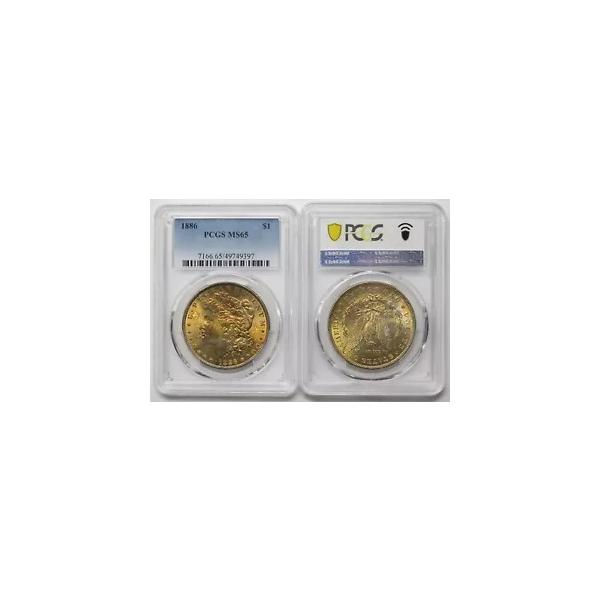 2x 1886 Obv/Rev トーン モーガン ドル $1 セット MS65 PCGS 29065