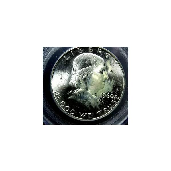 1960-D フランクリン ハーフダラー「PCGS MS64」 FBL (フル ベル ライン)**