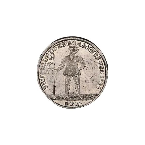 1724-EPH ドイツ Wildman Taler Bruns-Lune-Celle-Hannover MS61 NGC 極上コイン！