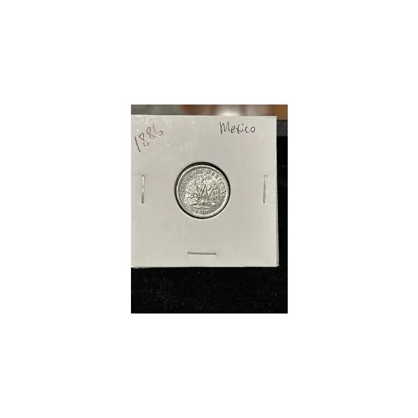 1886 Mo MEXICO 10 CENTAVO (KEY DATE!) 美しいコイン!!!!
