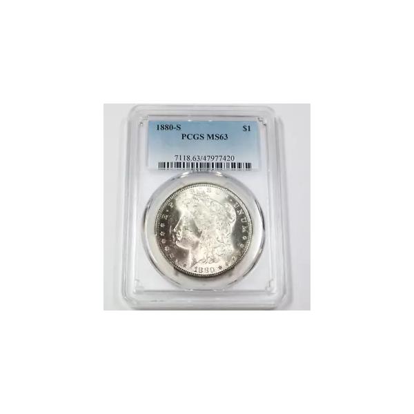 1880 S PCGS MS63 | TONED シルバー モルガン ダラー - 1 米国ドル コイン #44867A