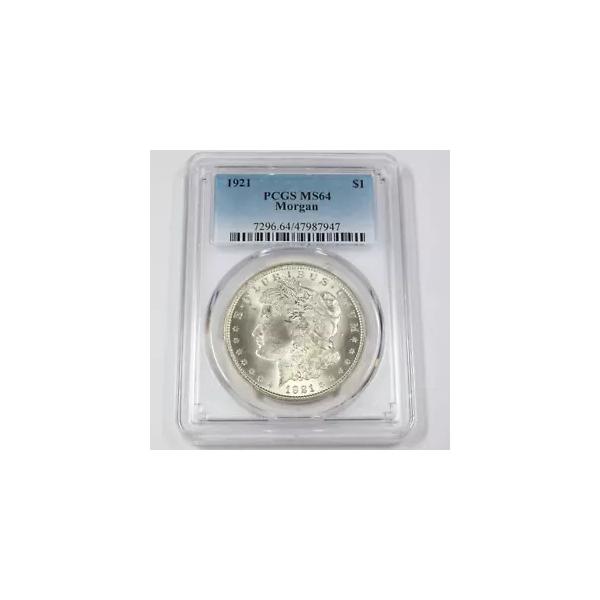 1921 P PCGS MS64 - モルガン ドル銀貨 - 1 米国ドル コイン #44919A