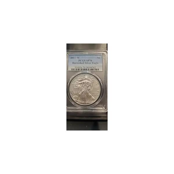 完璧！ 2012-W PCGS SP70 バーニッシュシルバー イーグル
